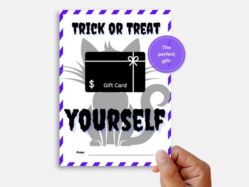 Halloween Gift Card Holder, Printable Gift for Halloween, Trick or ...
