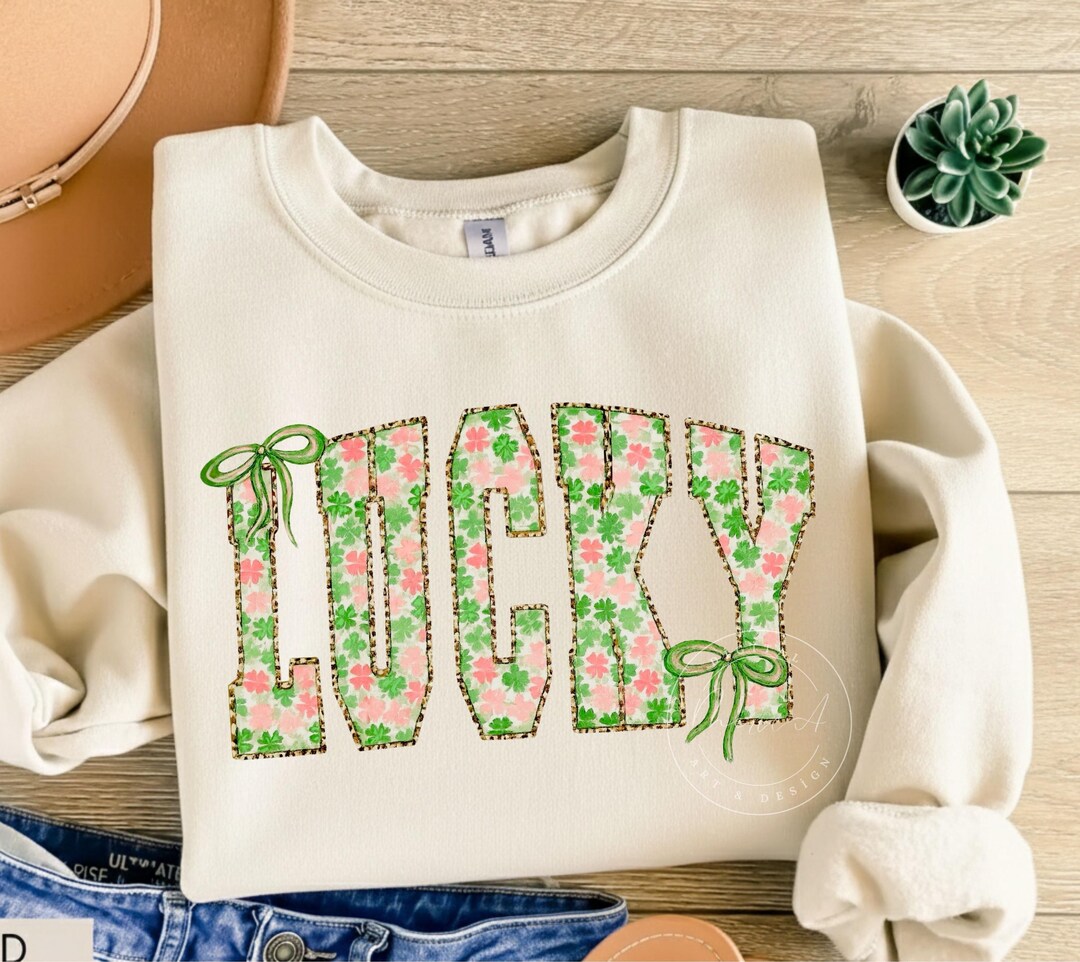 Pink Lucky Shamrock PNG, Girly St Patricks Day Design, Preppy Shamrock ...
