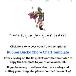 Rubber Ducky Chore Chart Canva Template - Etsy