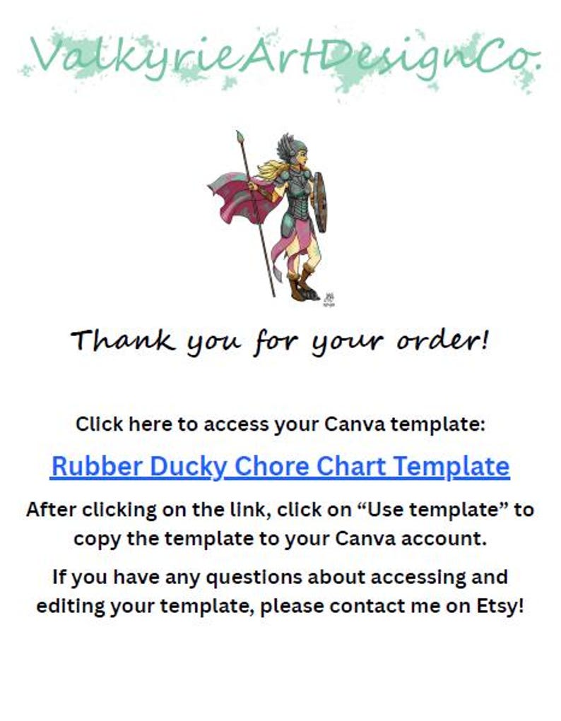 Rubber Ducky Chore Chart Canva Template - Etsy