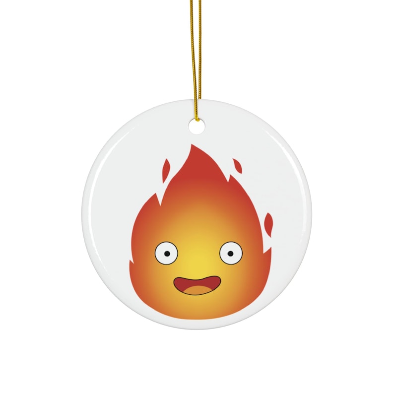 Ceramic Ornament, Howl's Moving Castle Calcifer Inspired Christmas ...