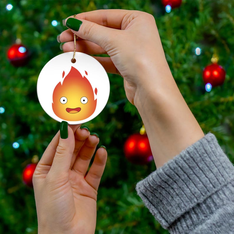 Ceramic Ornament, Howl's Moving Castle Calcifer Inspired Christmas ...