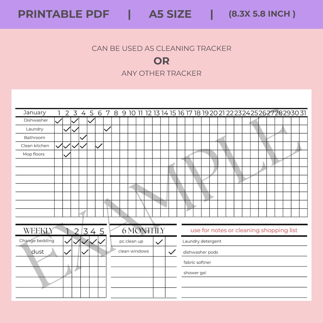 Printable Monthly Habit Tracker | Daily, Weekly, Monthly Tasks | Habit ...