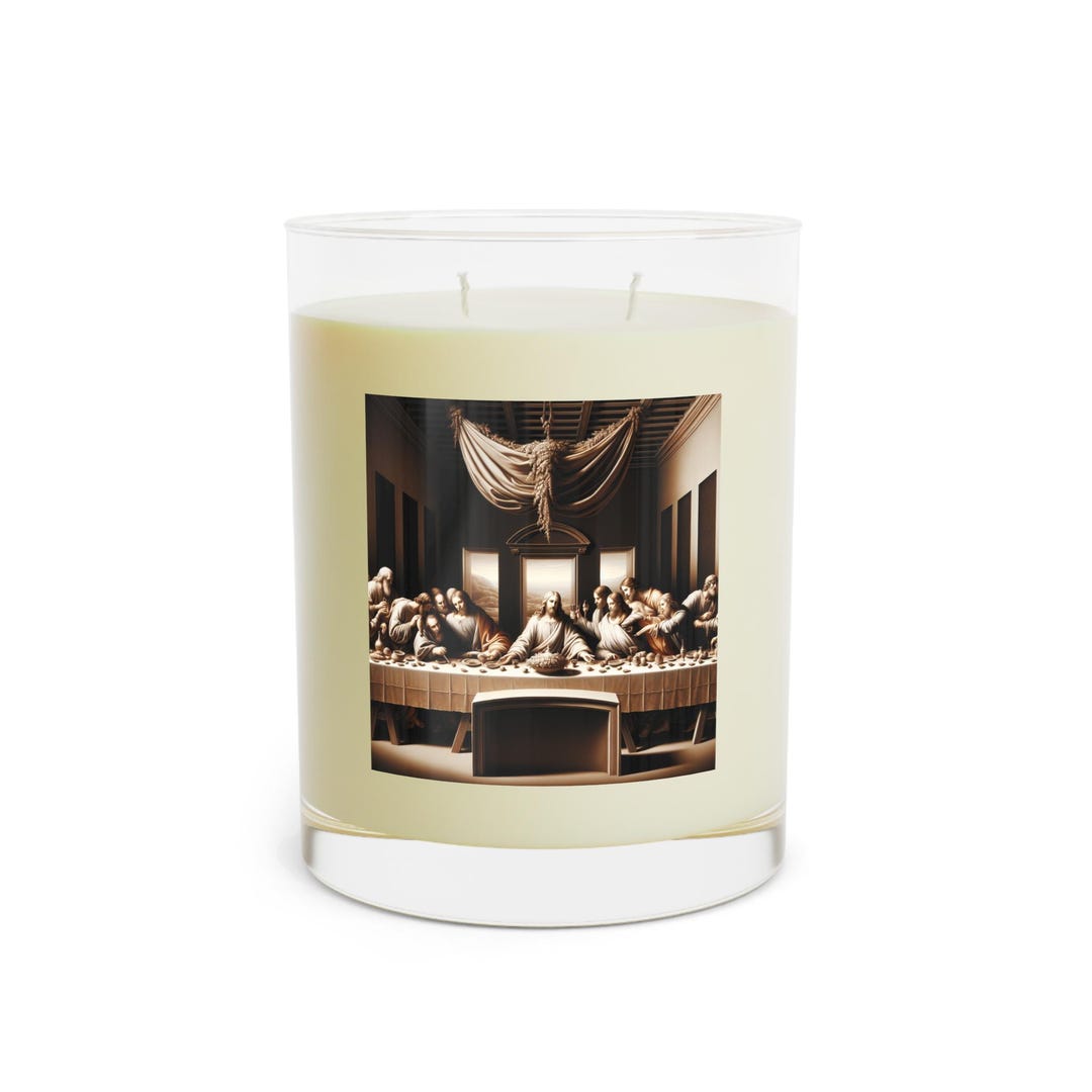 Religious Candle, Jesus Christ, the Last Supper Scented Candle Full ...
