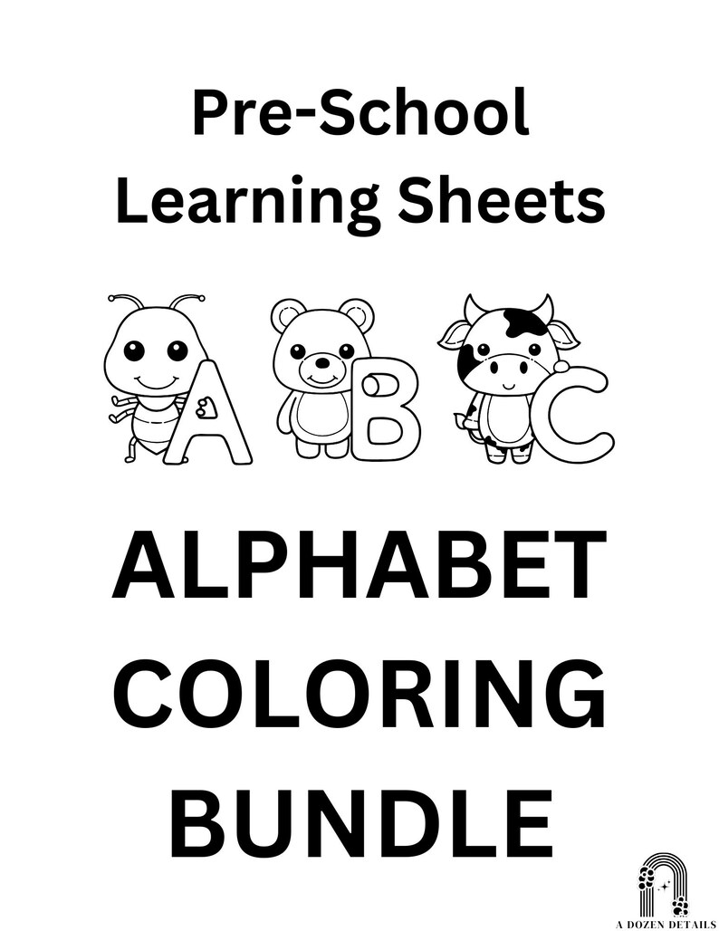 Coloring Alphabet Bundle (digital Download) - Etsy