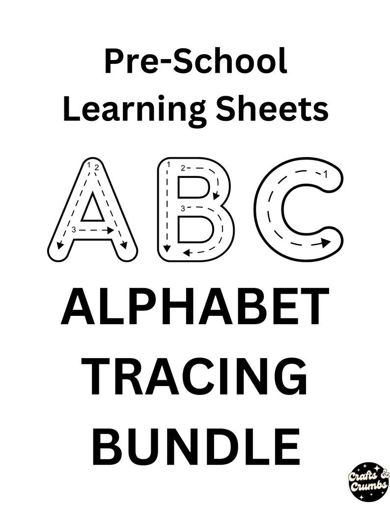 Alphabet Tracing Bundle (digital Download) - Etsy