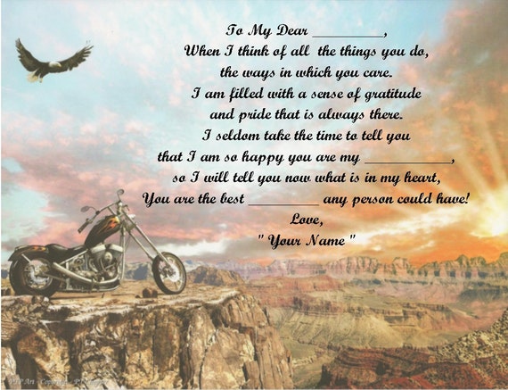 Chopper Personalized Poem Print Over 50 Relative Options | Etsy New Zealand