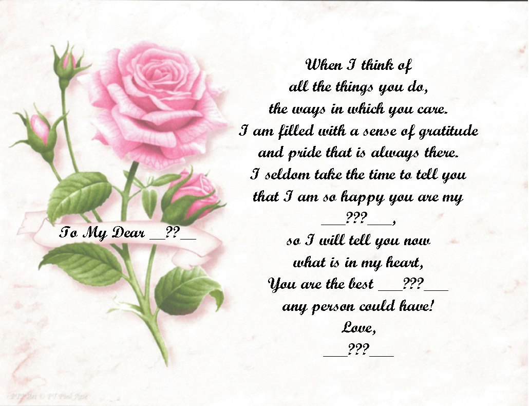 Rose Print in Red Yellow or Pink Personalized Poem Print over | Etsy