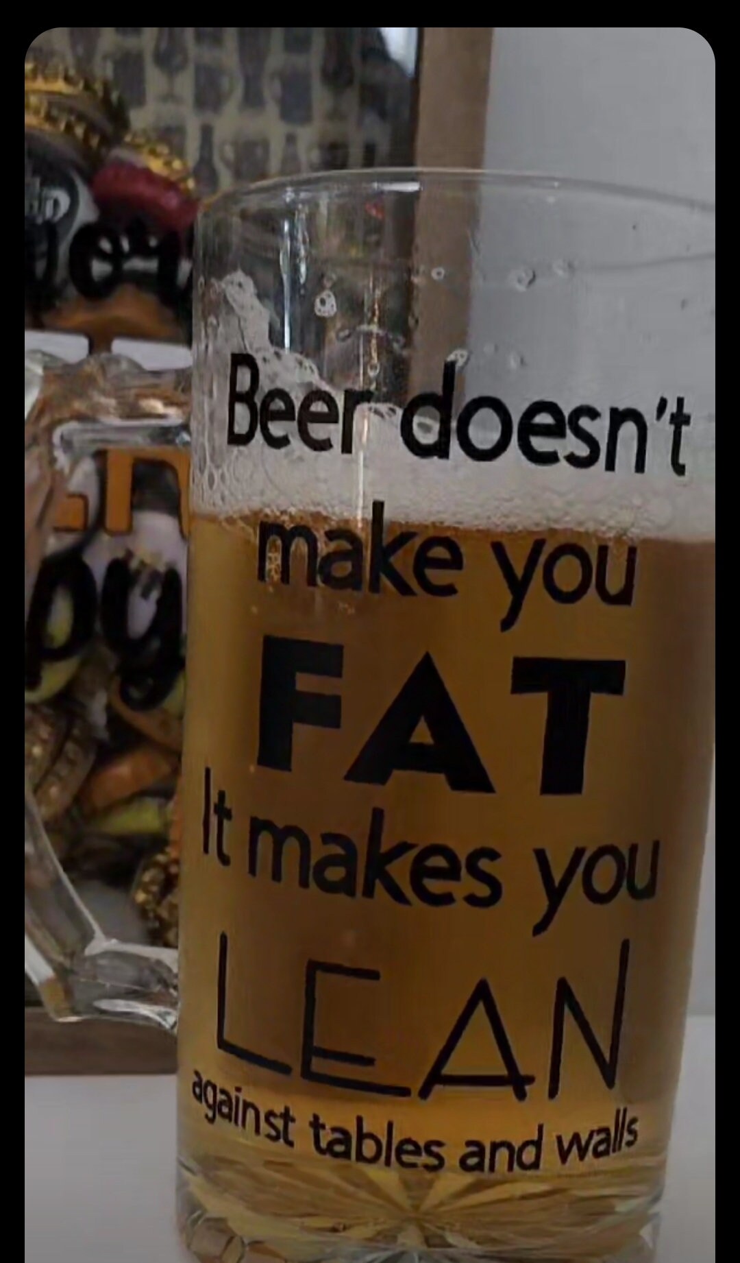 Beer Doesnt Make You Fat, It Makes You Lean Mug - Etsy