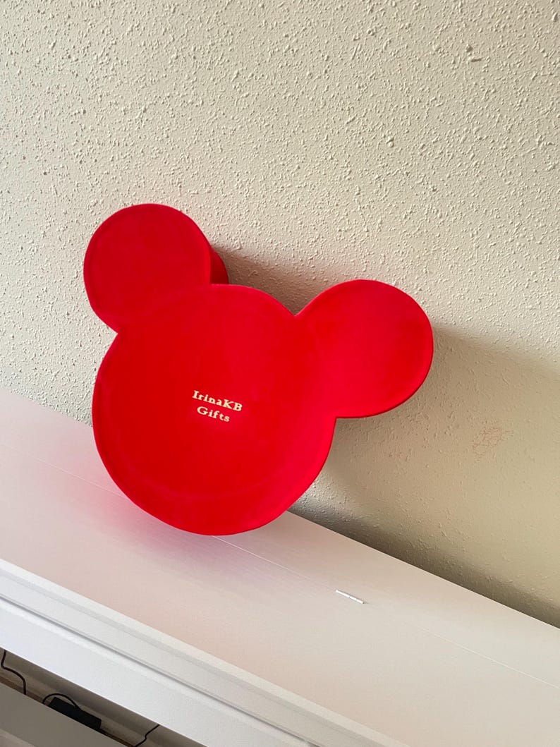 Handmade Velvet Mickey Mouse Gift Box, Custom Keepsake Basket ...