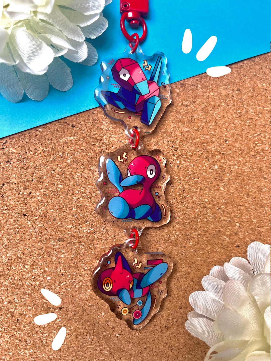 Evolution Line Charm | Porygon Porygon2 Porygon-z - Etsy
