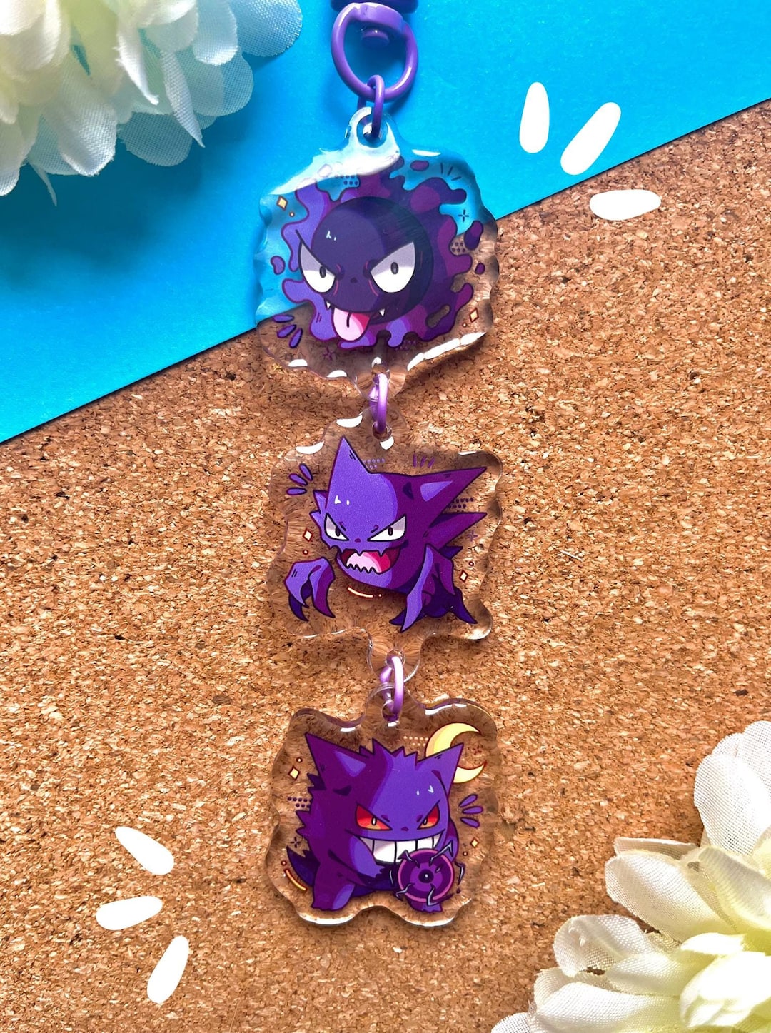 Evolution Line Charm | Gastly Haunter Gengar - Etsy