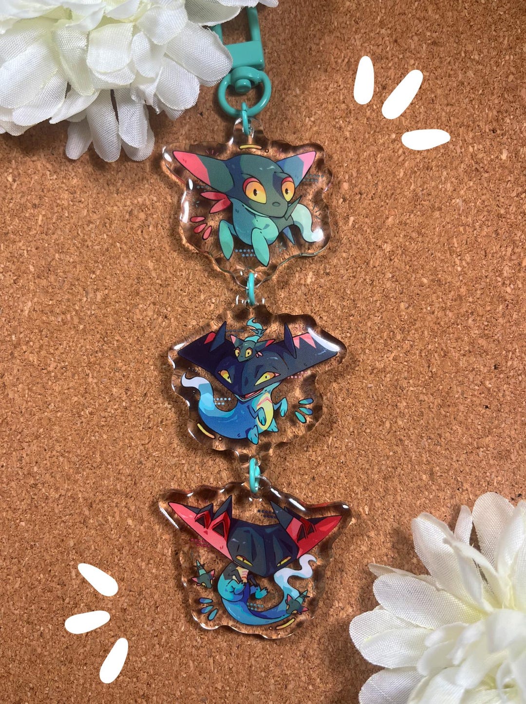 Evolution Line Charm | Dragapult Drakloak Dreepy - Etsy