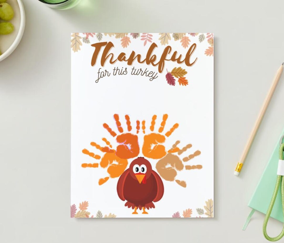 Thanksgiving Turkey Handprint Craft - Etsy