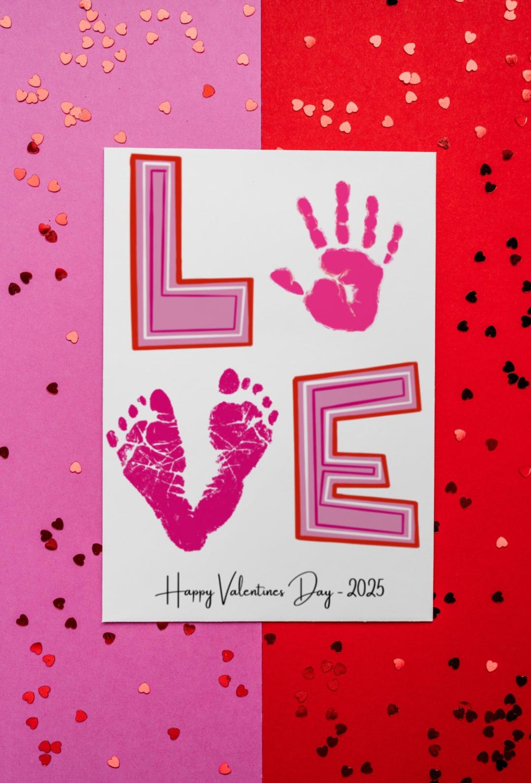 Valentine's Day Handprint Kids Craft - Etsy