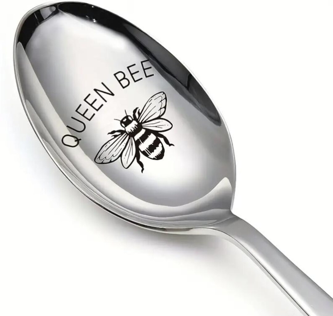 Queen Bee Engraved Coffee Spoon - Etsy
