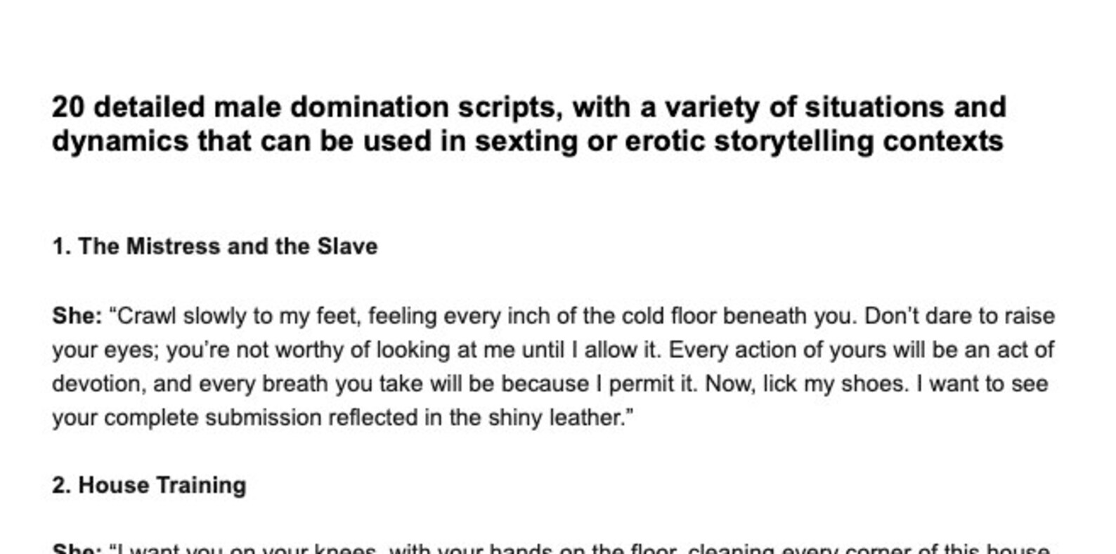 40 Domination Scripts for Onlyfans, Fansly, Reddit, Telegram, Domination Guide English - Etsy