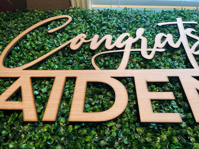Congrats Name Congrats Grad Grad Sign Wood Graduation Photo - Etsy