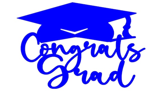 Congrats Grad With Cap Grad Sign Wood Graduation Photo Prop Etsy