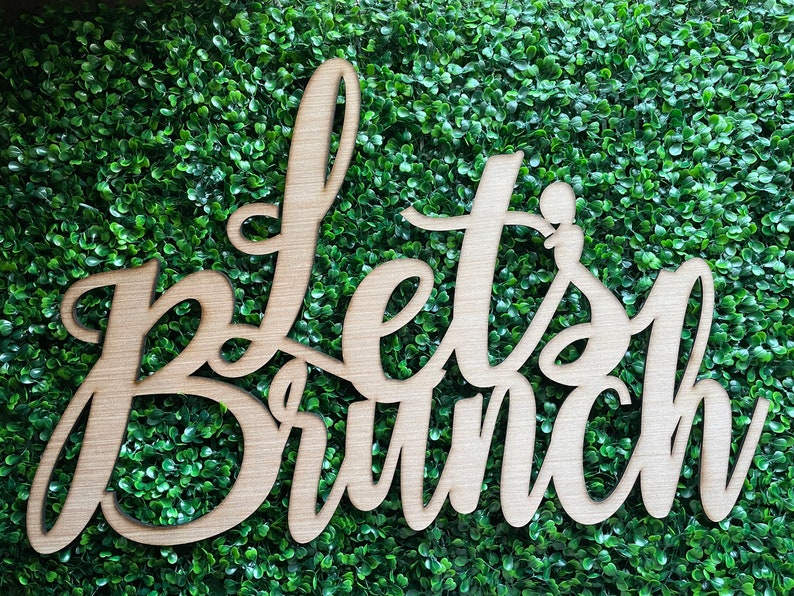 Let's Brunch Sign Brunch Sign Party Decor Brunch Decor - Etsy