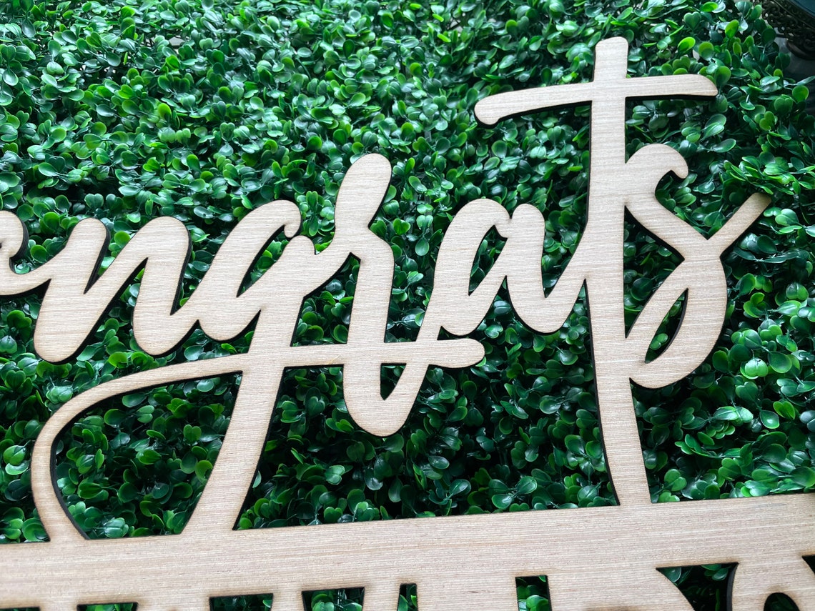 Congrats Name Congrats Grad Grad Sign Wood Graduation Photo | Etsy