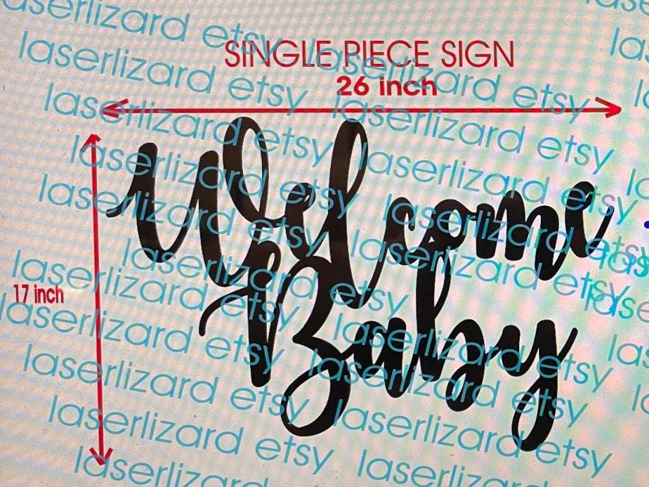 Welcome Baby Sign, Baby Shower Backdrop Sign, Gender Reveal Sign, Baby ...
