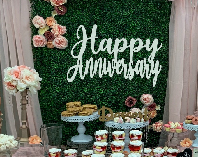 Happy Anniversary Backdrop - Etsy