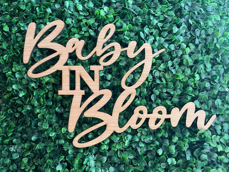 Baby in Bloom Sign Baby Shower Decoration Hello Baby - Etsy