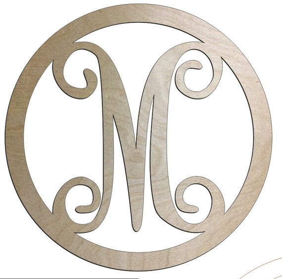 Wall Décor Round Letter Sign Round Monogram Sign Shiplap Monogram 3D ...