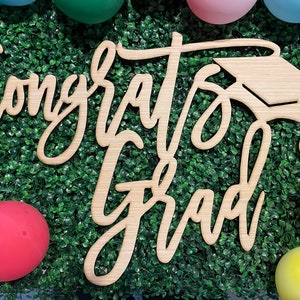 Congrats Grad 1 Sign Grad 17 X 26 Inch Unfinished 5 Mm Thick Plywood - Etsy
