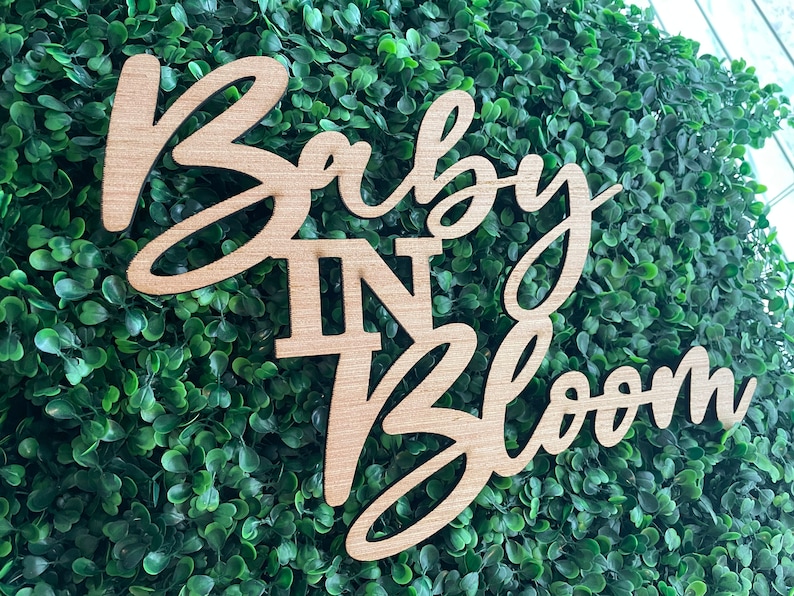 Baby in Bloom Sign Baby Shower Decoration Hello Baby - Etsy