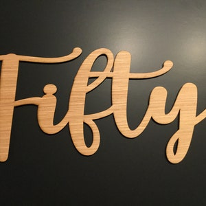 Fifty and Fabulous, Happy Birthday Sign, 50th Birthday Sign, 10 Inch ...