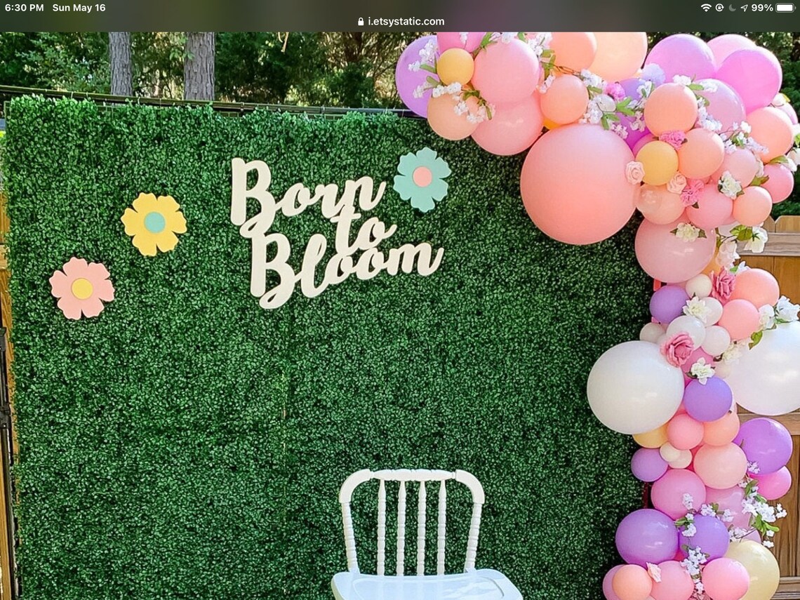 Born to Bloom First Birthday Sign Baby Shower Backdrop | Etsy