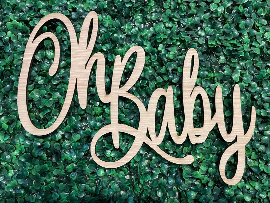 Oh Baby Sign | Oh Baby Wooden Sign | Gender Reveal | Cute Baby Shower ...