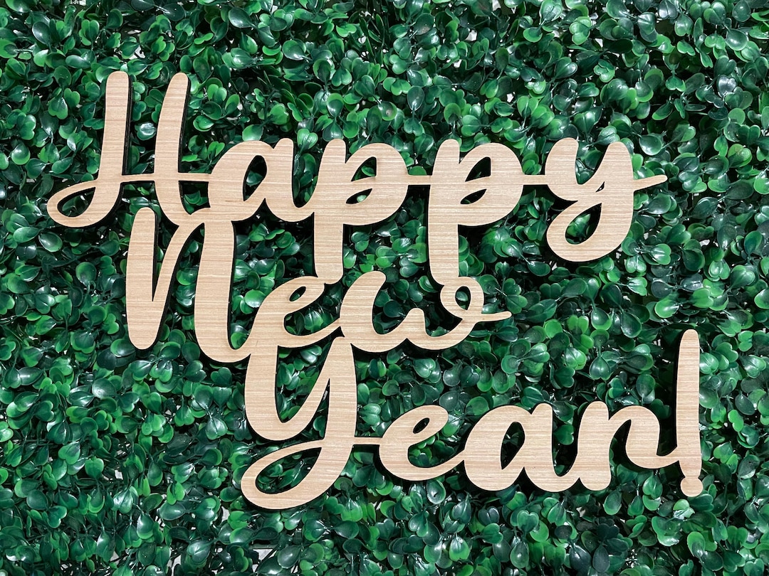 Happy New Year Sign Happy New Year Wooden Sign New Years Eve Sign ...