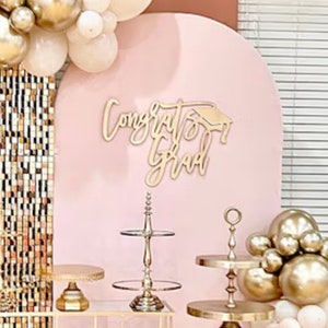 Congrats Grad Wood Sign, Graduation Photo Backdrop - Etsy