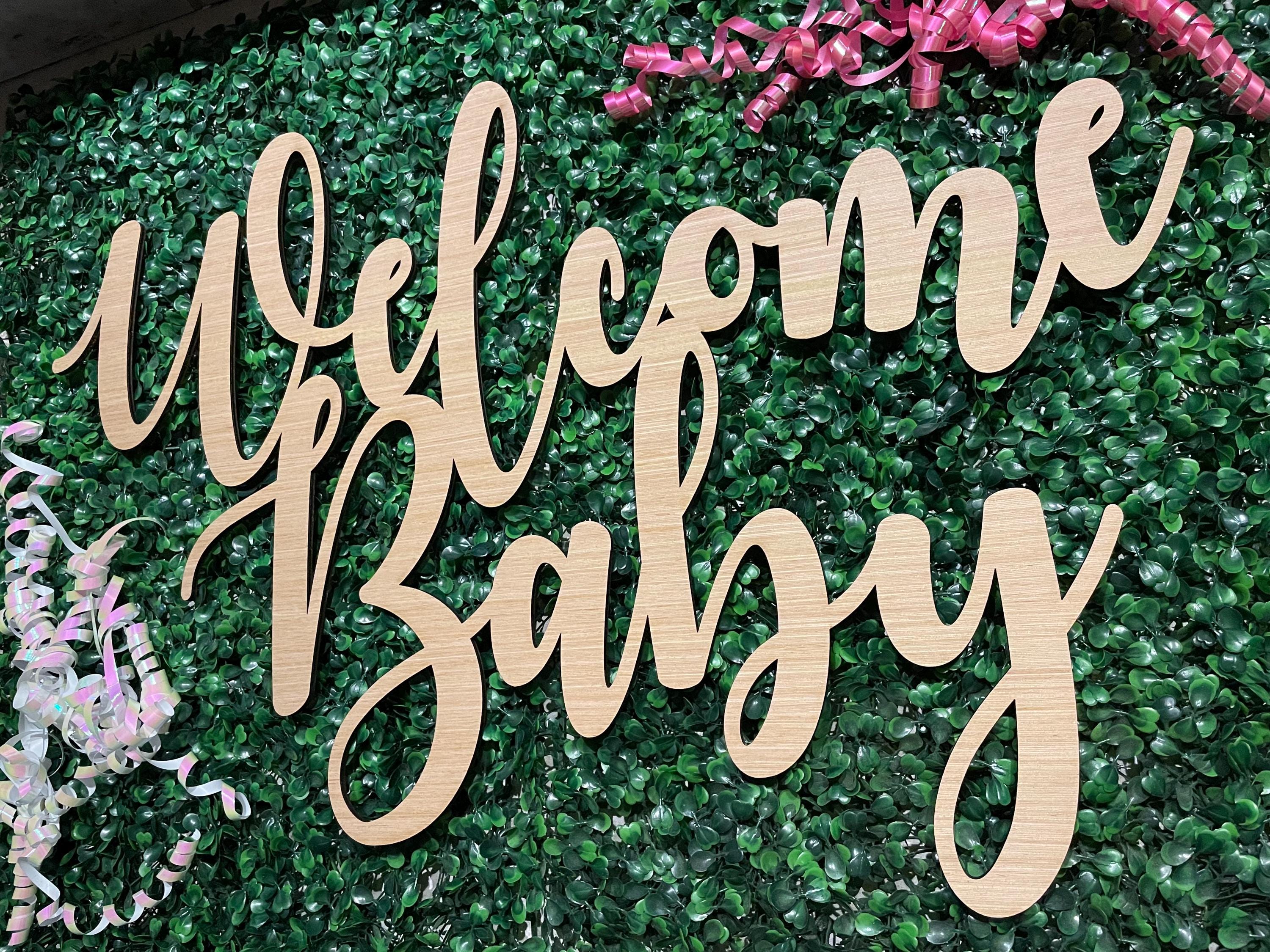 Welcome Baby Sign, Baby Shower Backdrop Sign, Gender Reveal Sign, Baby ...