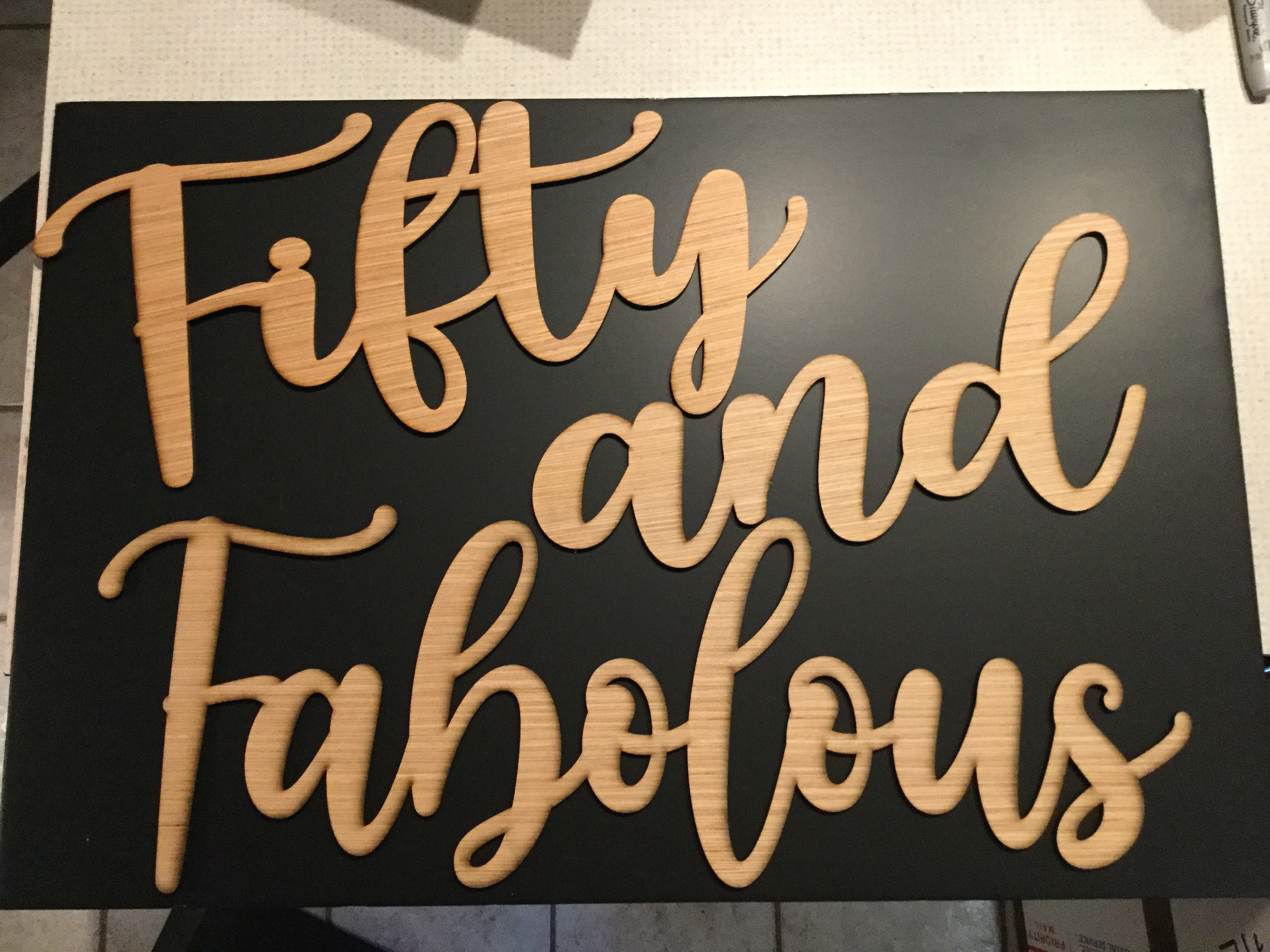 Fifty and Fabulous Happy Birthday Sign 50th birthday sign | Etsy