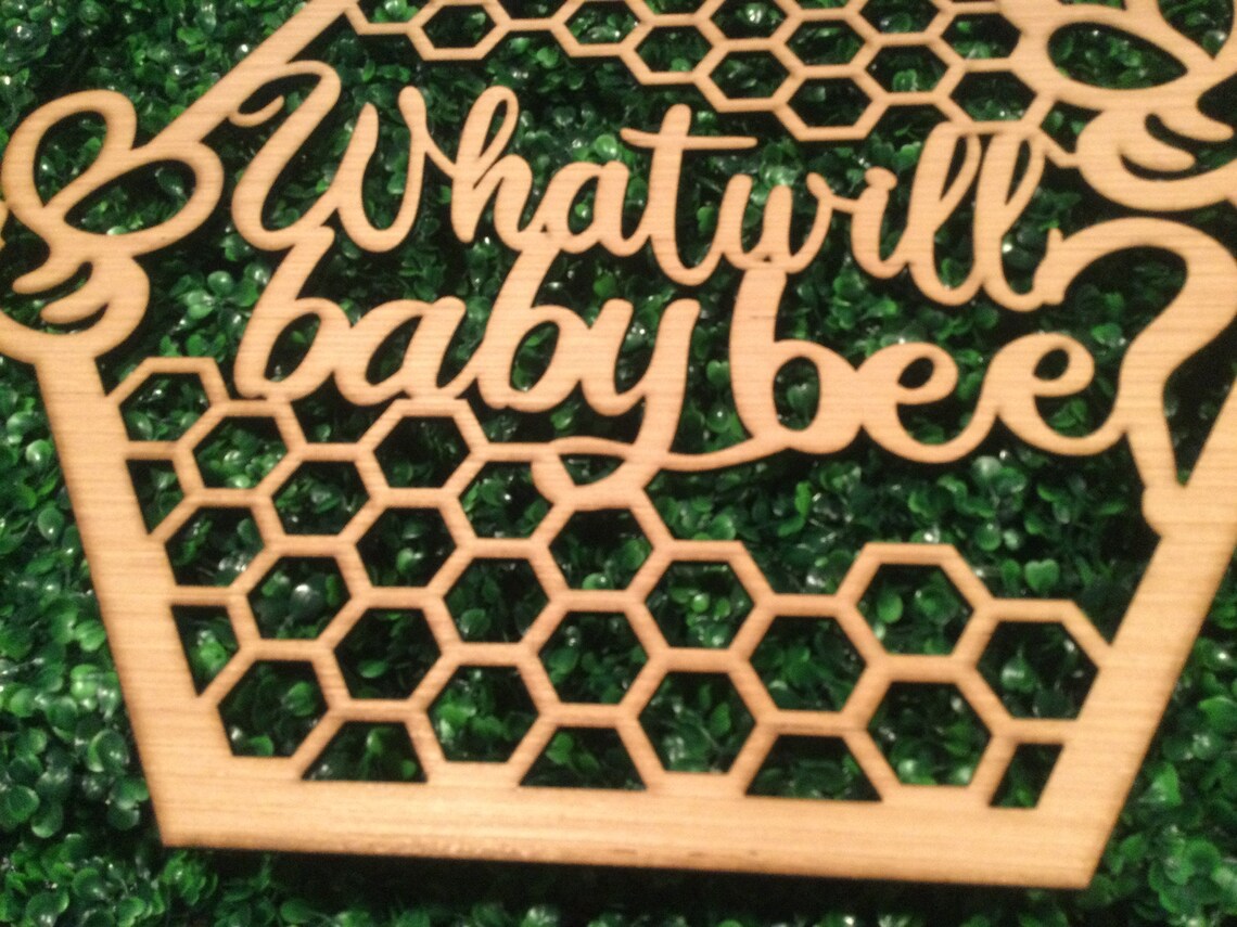 Baby Bee Sign , What Will Baby Bee?, Gender Reveal Party Backdrop Sign ...