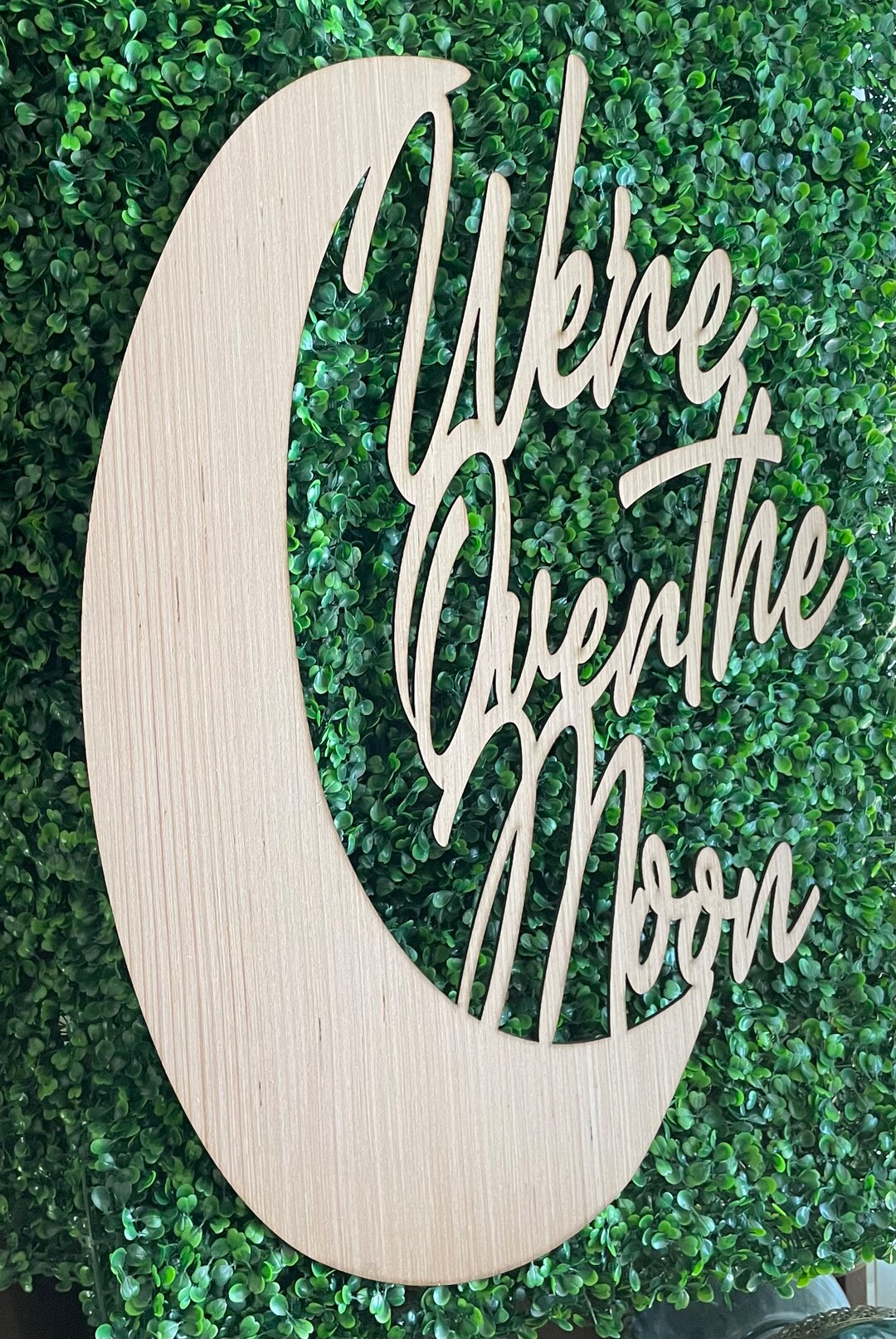 We’re Over the Moon , Anniversary Backdrop Sign, Anniversary Party Sign ...