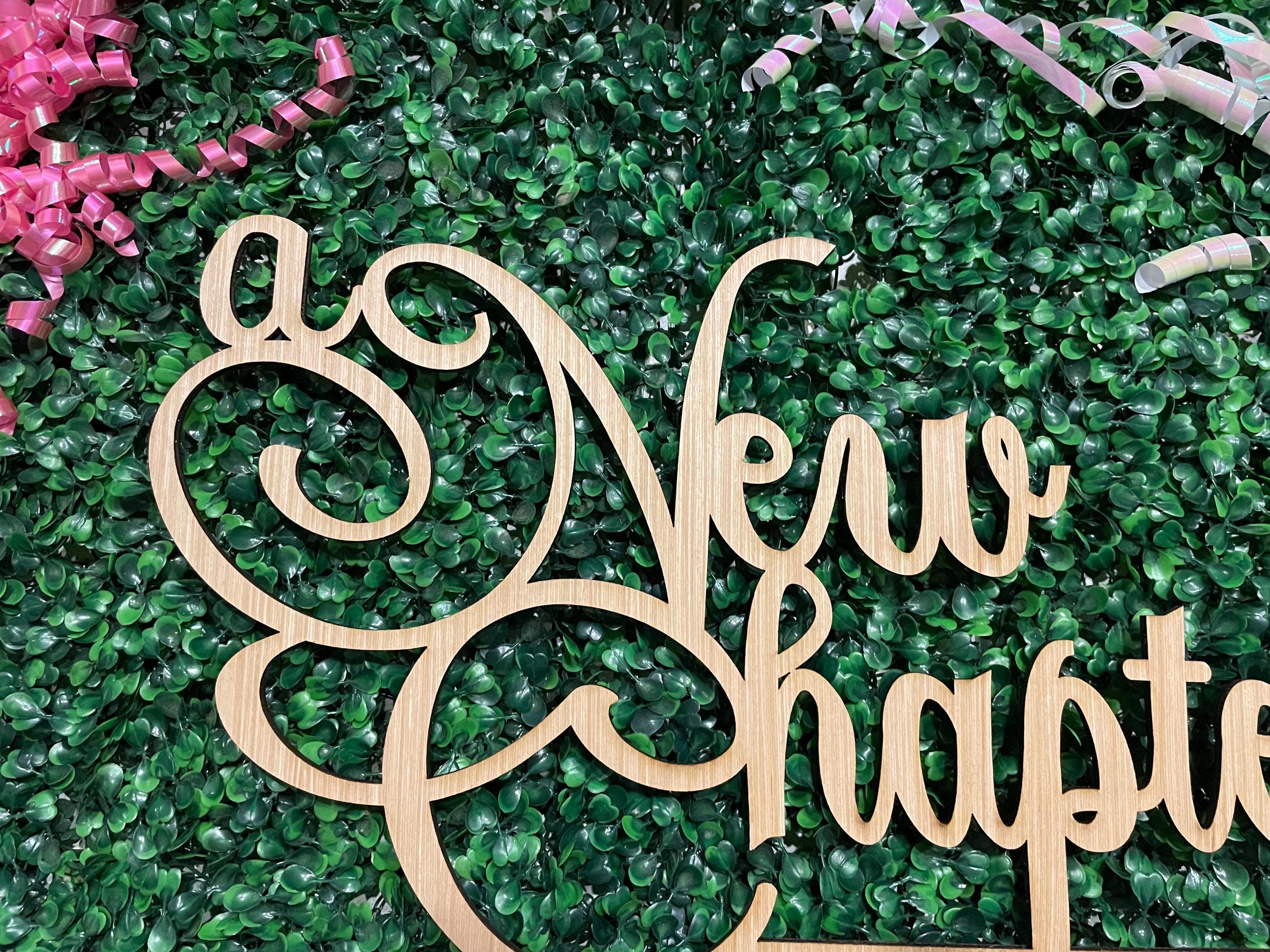 A New Chapter Begins Sign for Bridal Shower or Baby Shower Backdrop ...