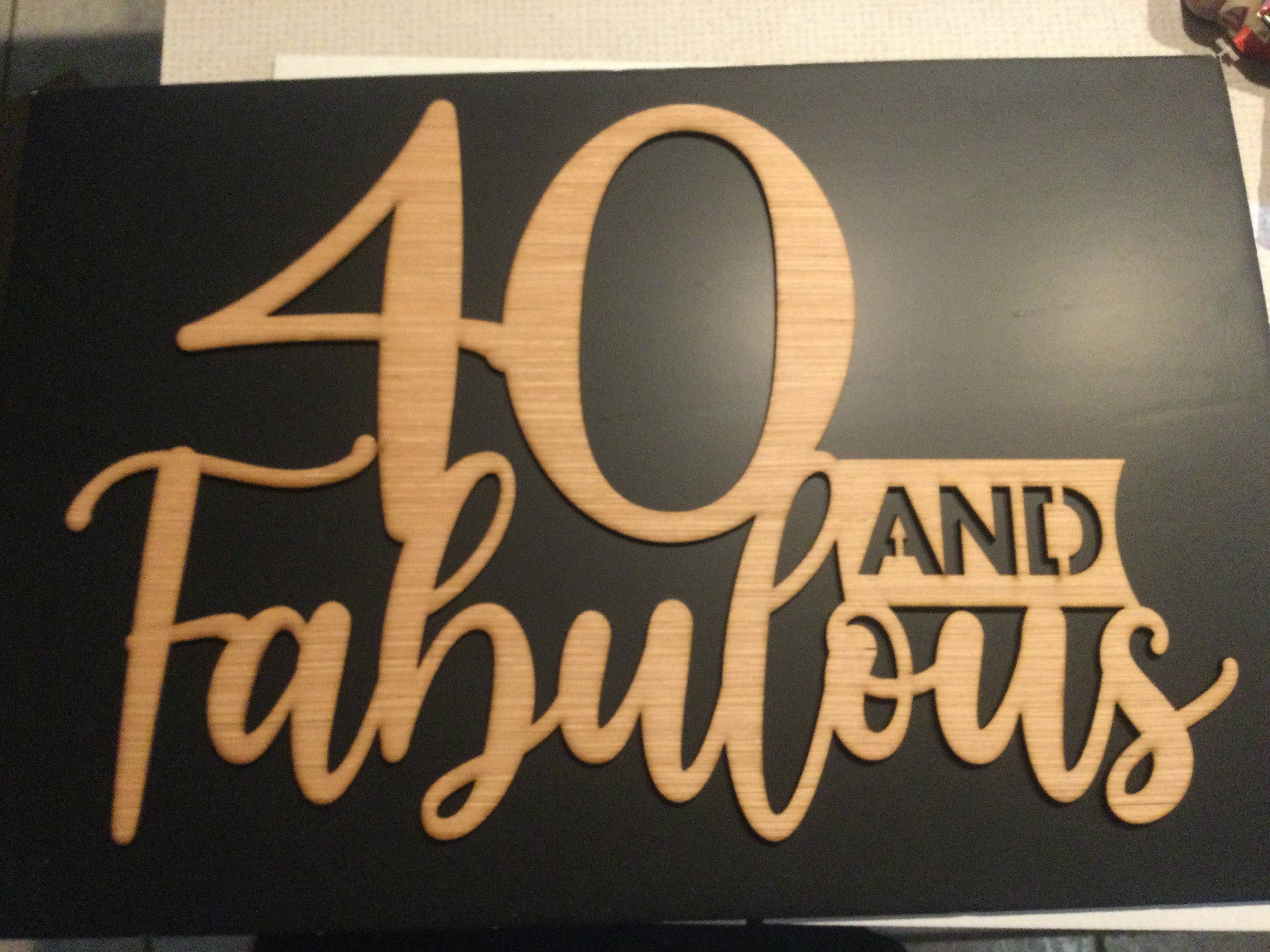 40 and Fabulous Sign Forty Birthday Sign 40 Party Sign - Etsy UK