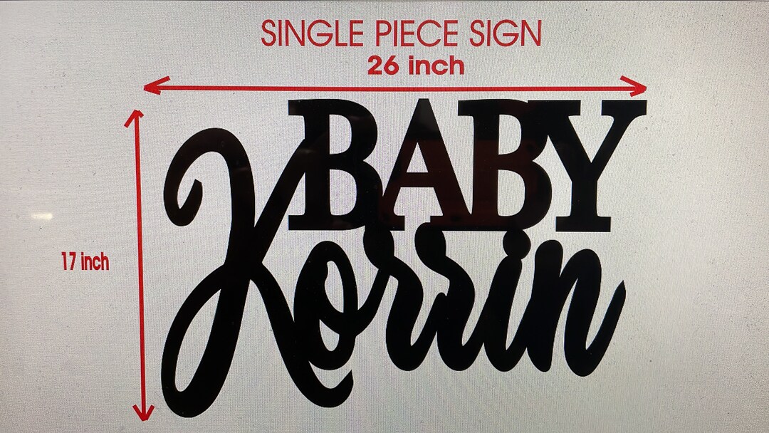 Baby Name Sign With Your Name Sign 17 X 26 Inch Unfinished 5 Mm Thick ...