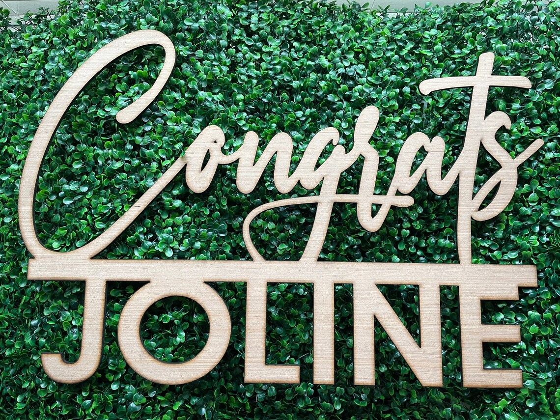 Congrats Name Congrats Grad Grad Sign Wood Graduation Photo | Etsy