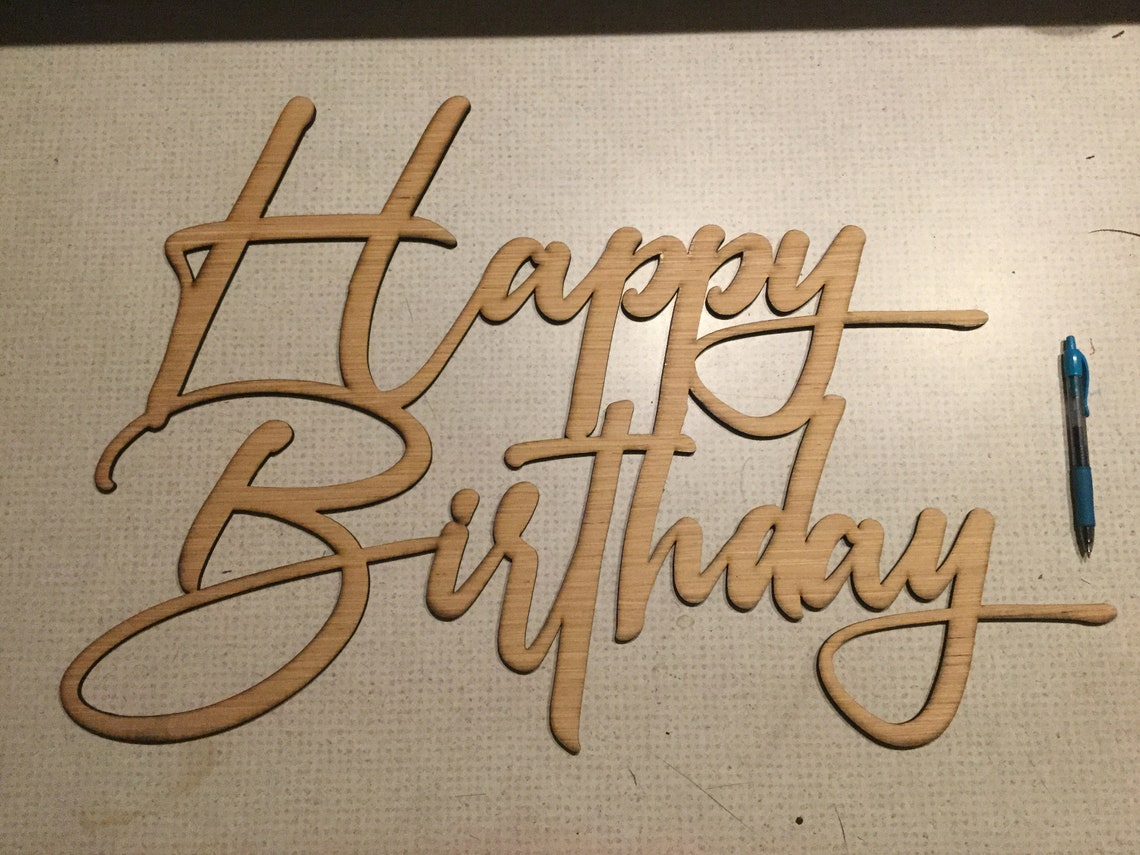 Happy Birthday Sign Happy Birthday Banner 17'' Tall | Etsy