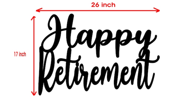 Happy Retirement Sign Happy Retirement Banner Wall Decor - Etsy