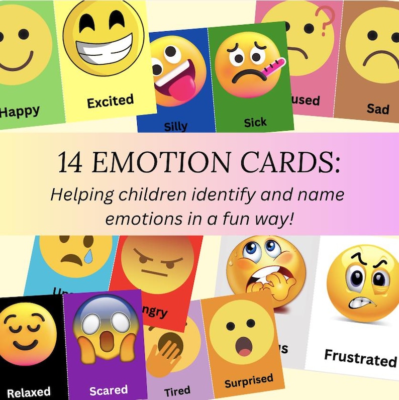 Emotion Cards- Print Outs to Help Students Identify Emotions in a Fun ...