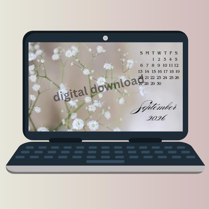 12 Neutral Monthly Desktop Wallpapers With Calendar | 2026 Computer ...
