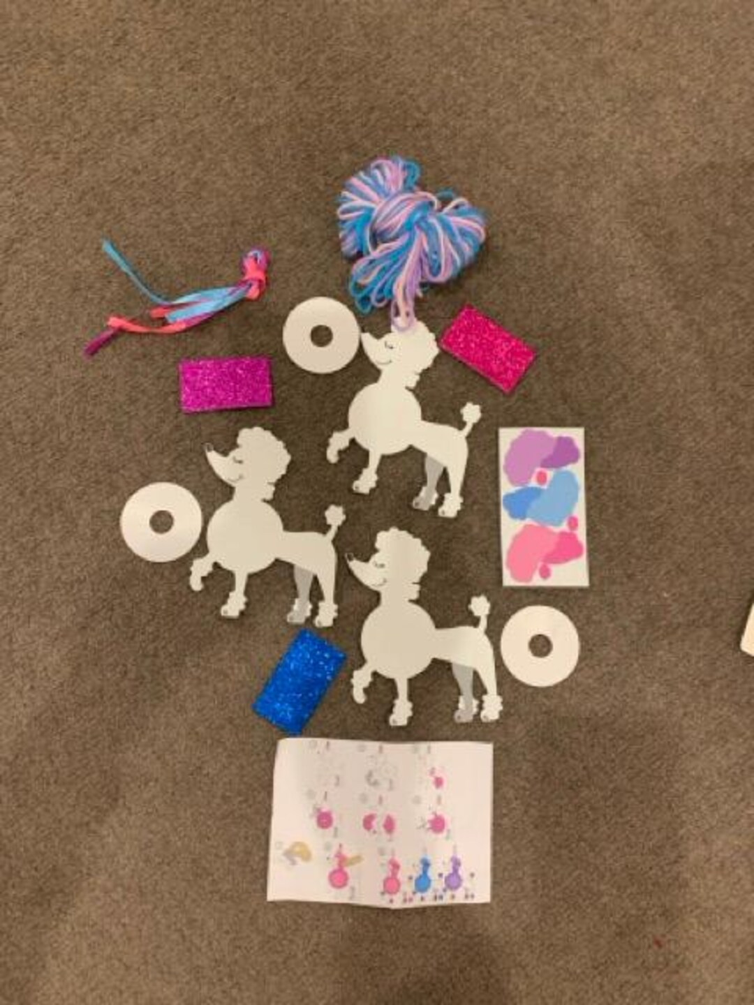 Poodle Pom Pom Craft Kit pack of 3 - Etsy