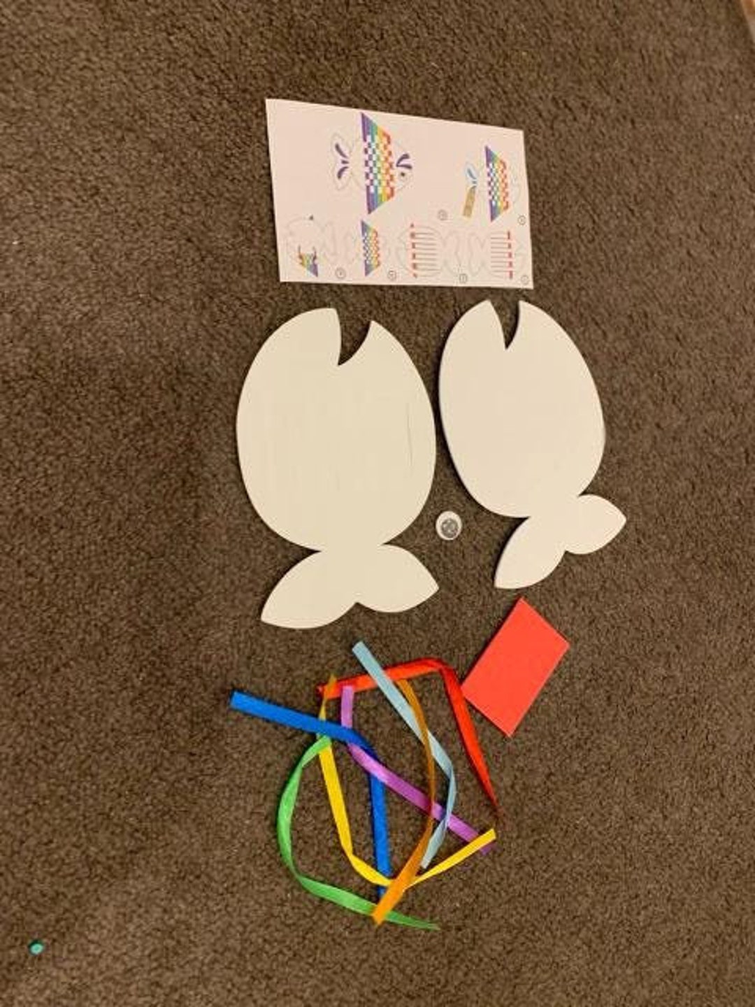 Rainbow Fish Weaving Craft Kit pack of 2 - Etsy